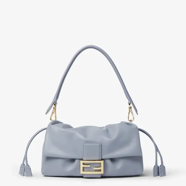 Fendi Baguette® Soft Medium Airforce Blue Nappa Leather Bag - [light Blue]